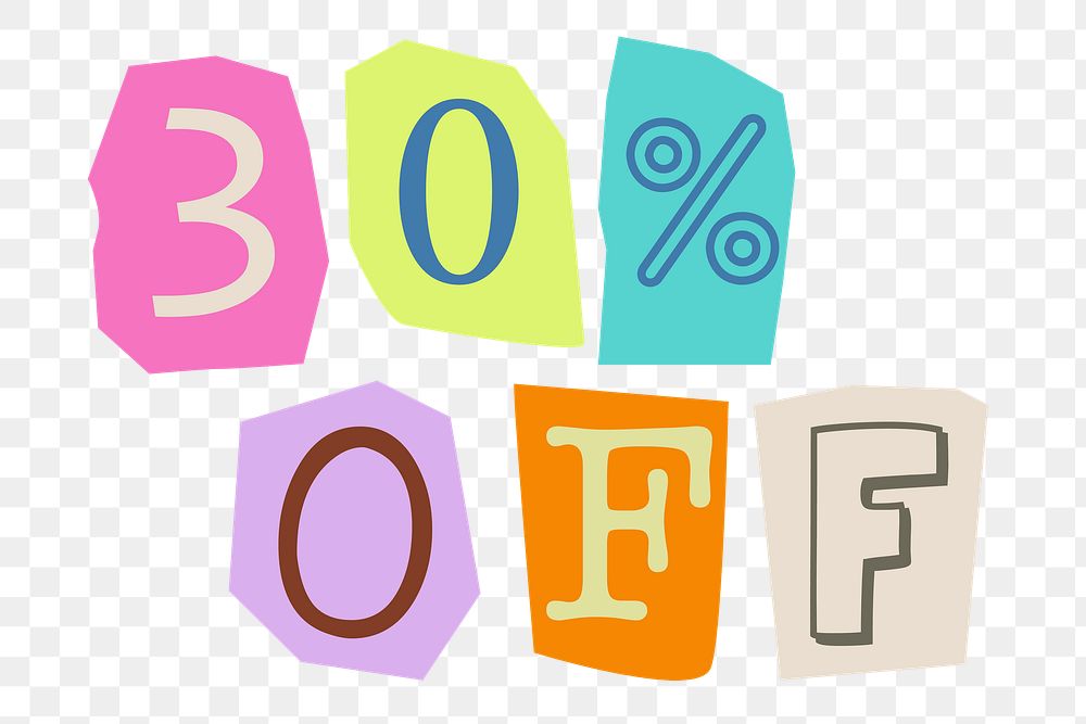 30% png word papercut illustration | Premium PNG - rawpixel