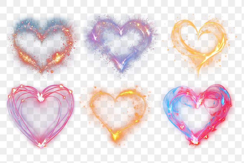 Heart shaped light png cut | Free PNG - rawpixel