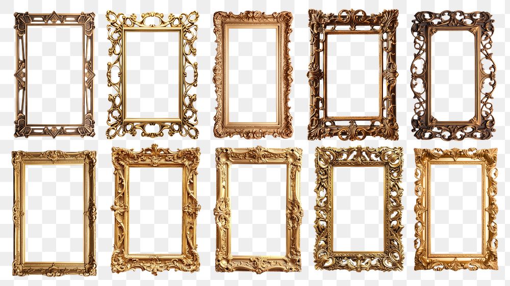 Luxury frame png cut set | Premium PNG - rawpixel