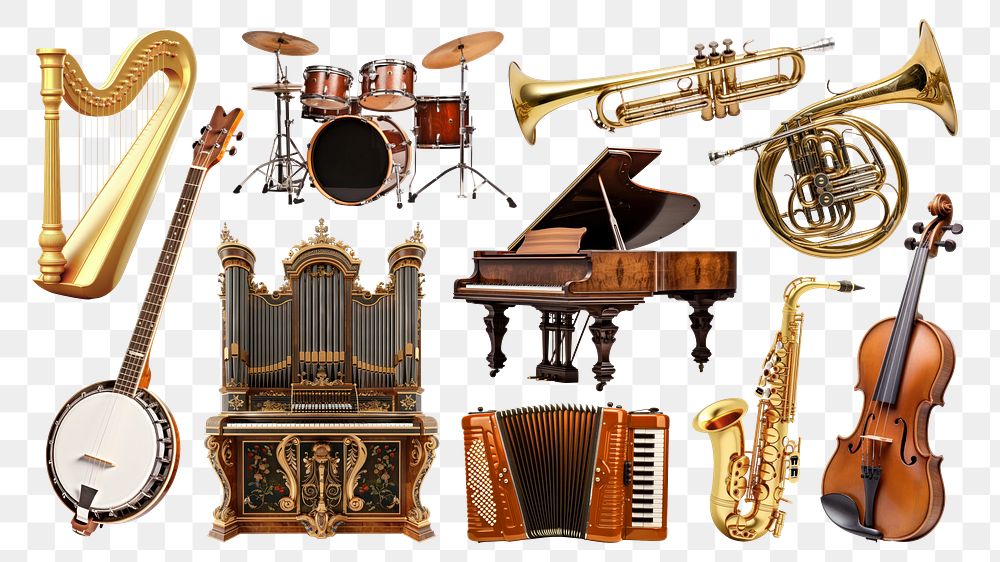 Classic music instrument png element | Premium PNG - rawpixel