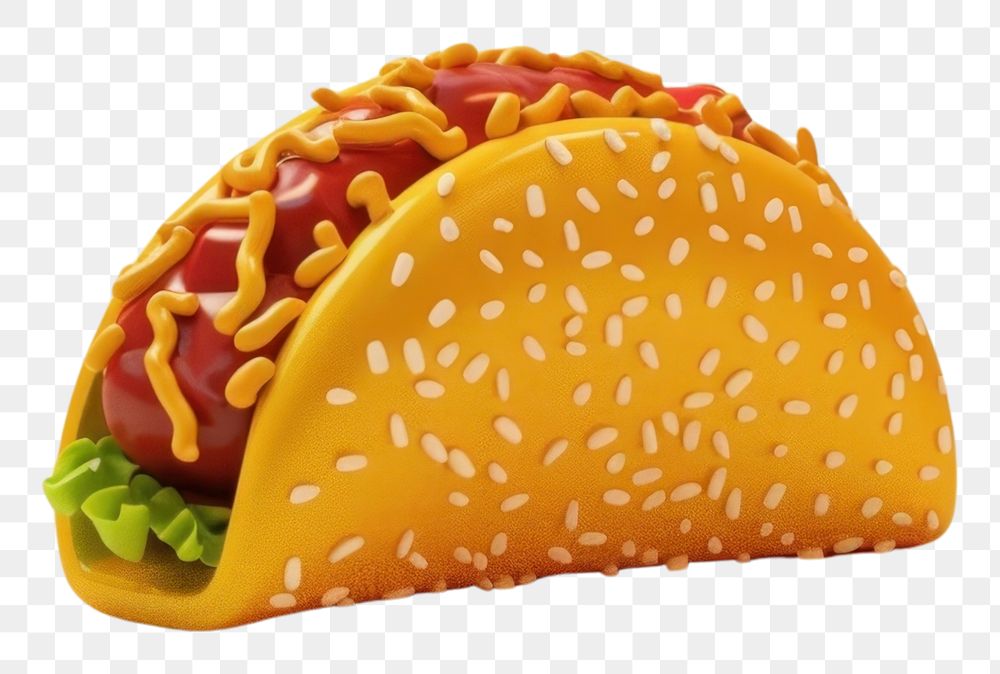 PNG 3D illustration taco food | Premium PNG - rawpixel