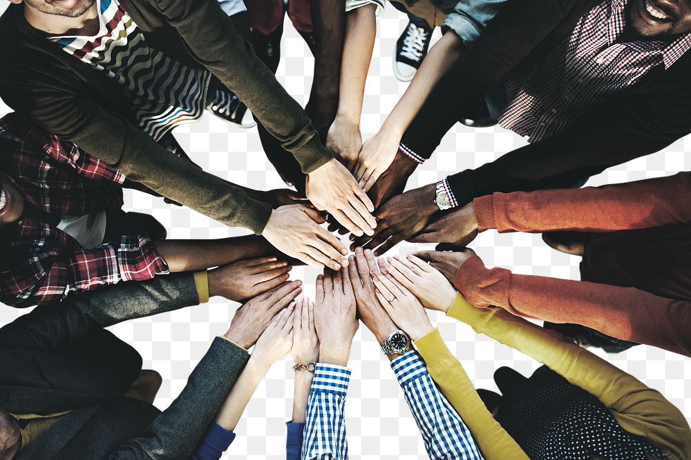 PNG diverse people stacking hands | Premium PNG - rawpixel