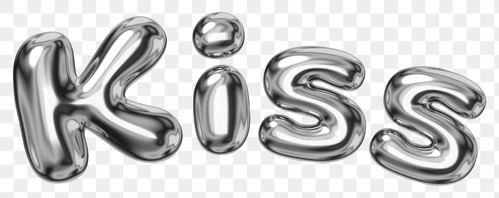 Kiss word sticker png element, | Premium PNG - rawpixel