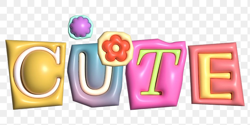 Cute word sticker png element, | Premium PNG - rawpixel