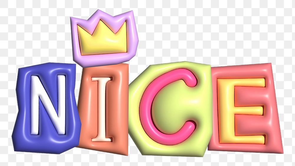 Nice word sticker png element, | Free PNG - rawpixel