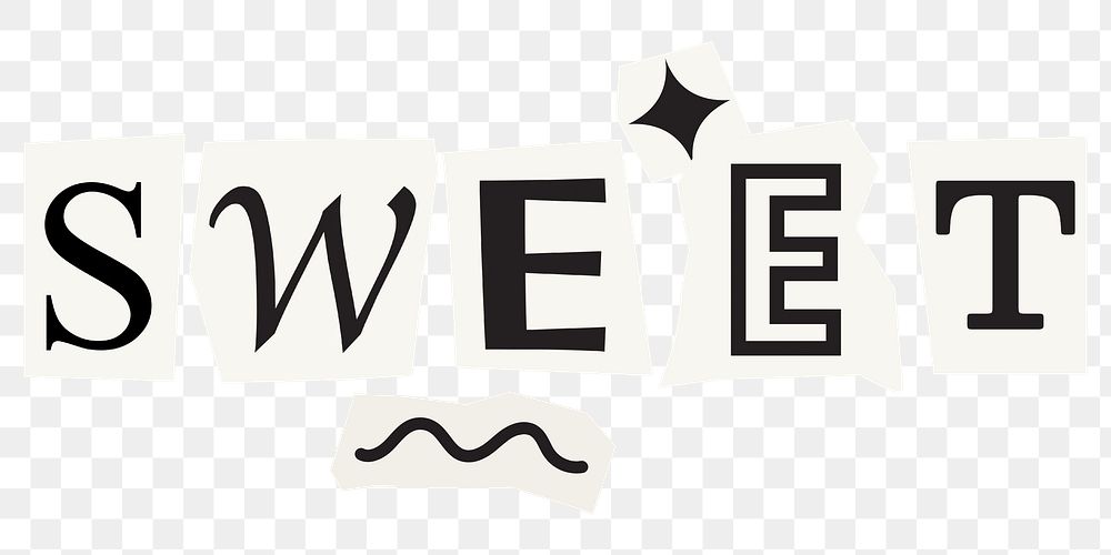 Sweet word sticker png element, | Free PNG - rawpixel
