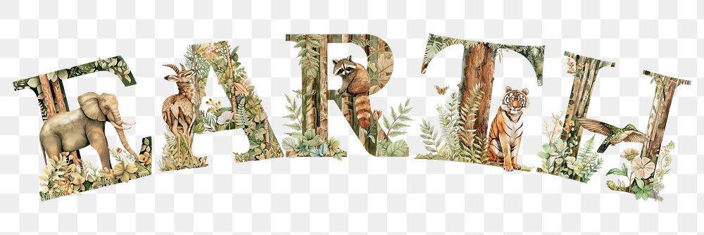 Earth word sticker png element | Free PNG - rawpixel