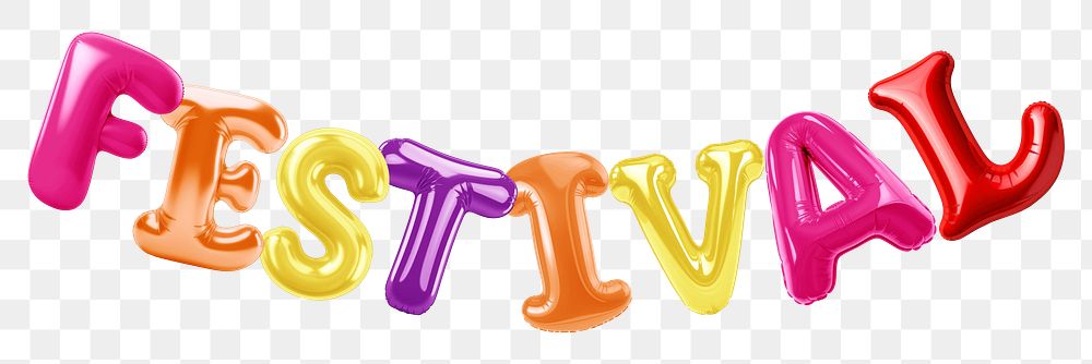 Festival word sticker png element, | Premium PNG - rawpixel