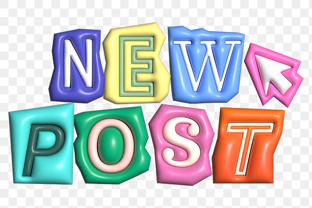 New post word sticker png | Premium PNG - rawpixel