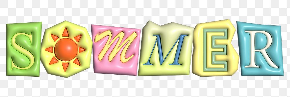 Summer word sticker png element | Premium PNG - rawpixel