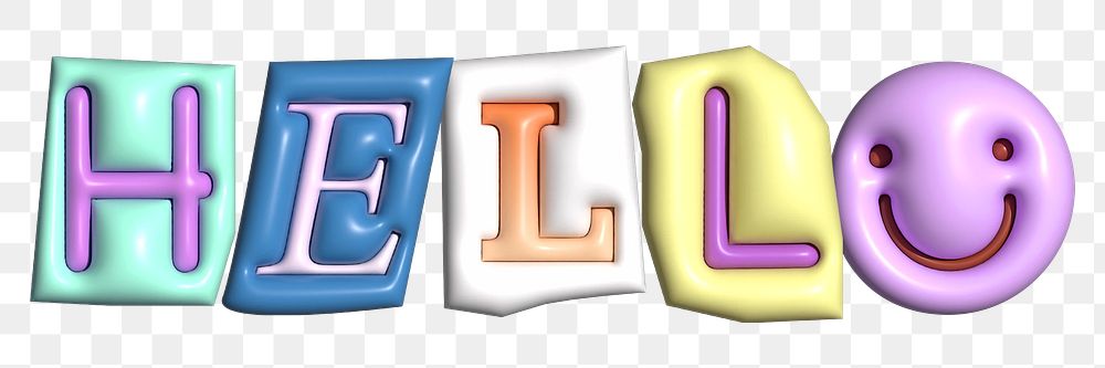 Hello word sticker png element, | Premium PNG - rawpixel