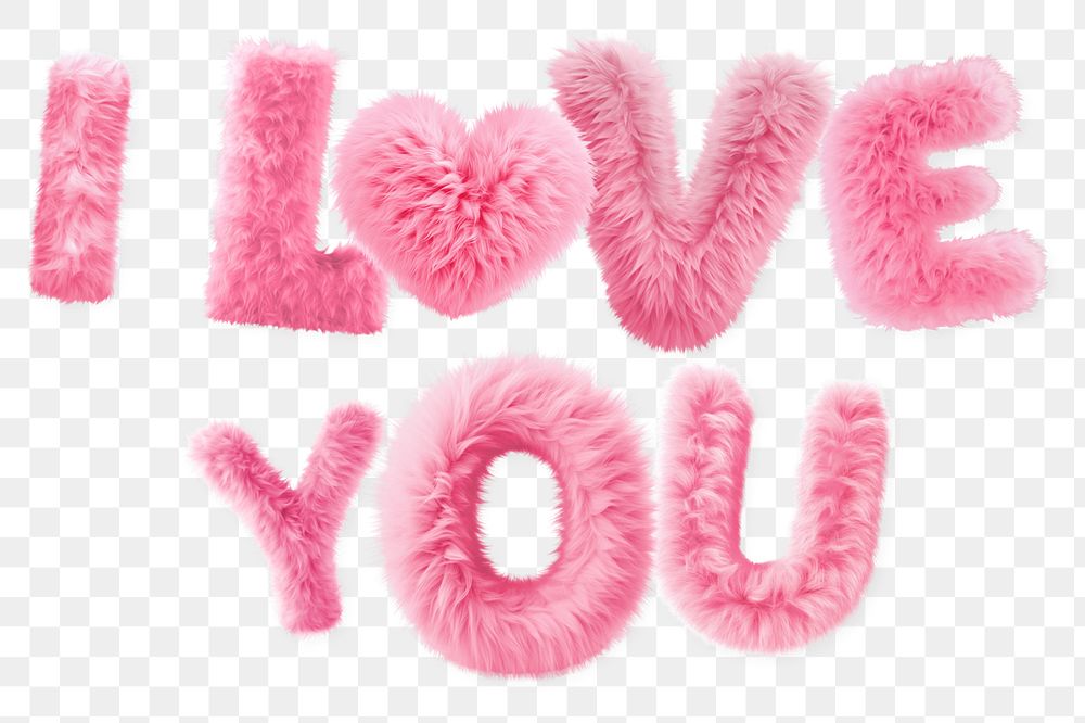 I love you word sticker | Premium PNG - rawpixel