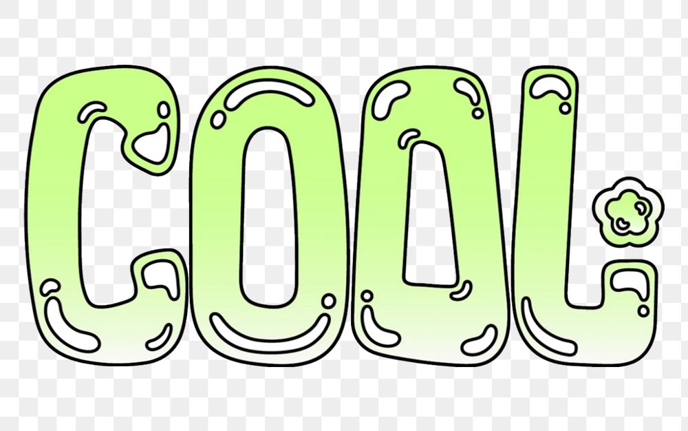 Cool word sticker png element | Free PNG - rawpixel