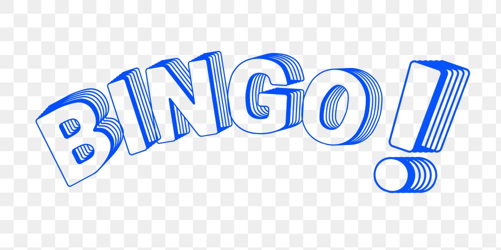 Bingo word png level font | Premium PNG - rawpixel