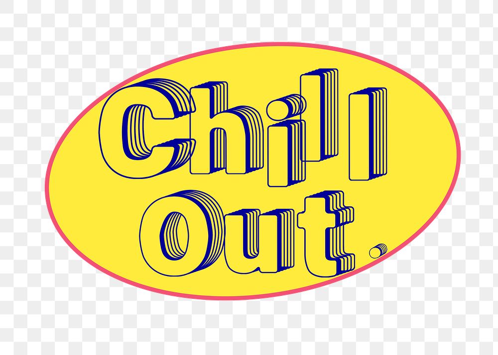 Chill word png level font, | Free PNG - rawpixel