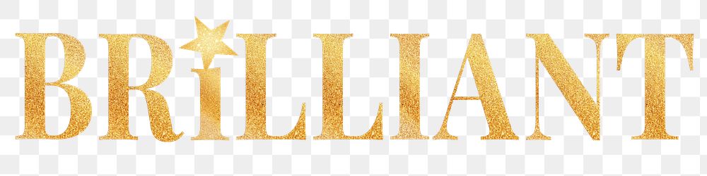 Brilliant word png glitter gold | Free PNG - rawpixel