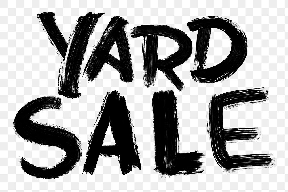 Yard sale png ink brush | Premium PNG - rawpixel
