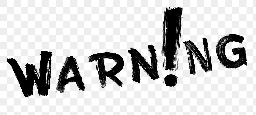 Warning png ink brush stroke | Premium PNG - rawpixel