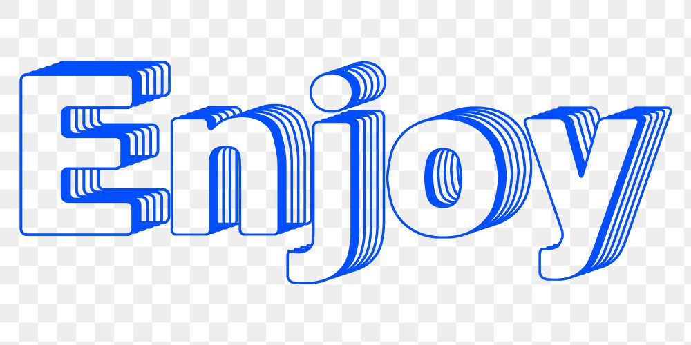 Enjoy word png level font, | Free PNG - rawpixel