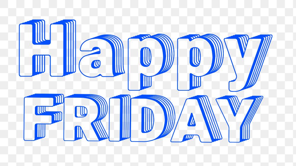 Happy friday word png level | Free PNG - rawpixel