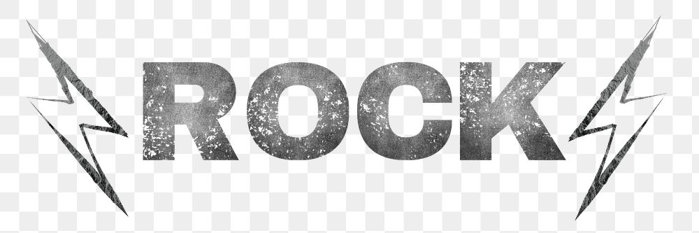 Rock word png grunge gray | Free PNG - rawpixel