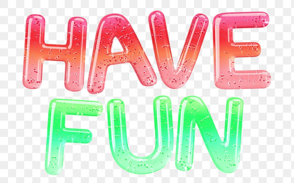 Have fun word png jelly | Free PNG - rawpixel