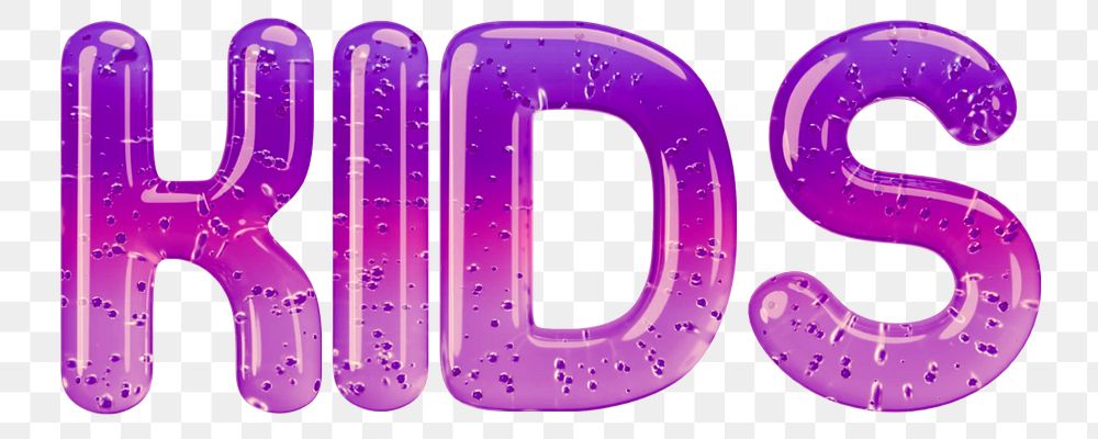 Kids word png jelly font, | Free PNG - rawpixel