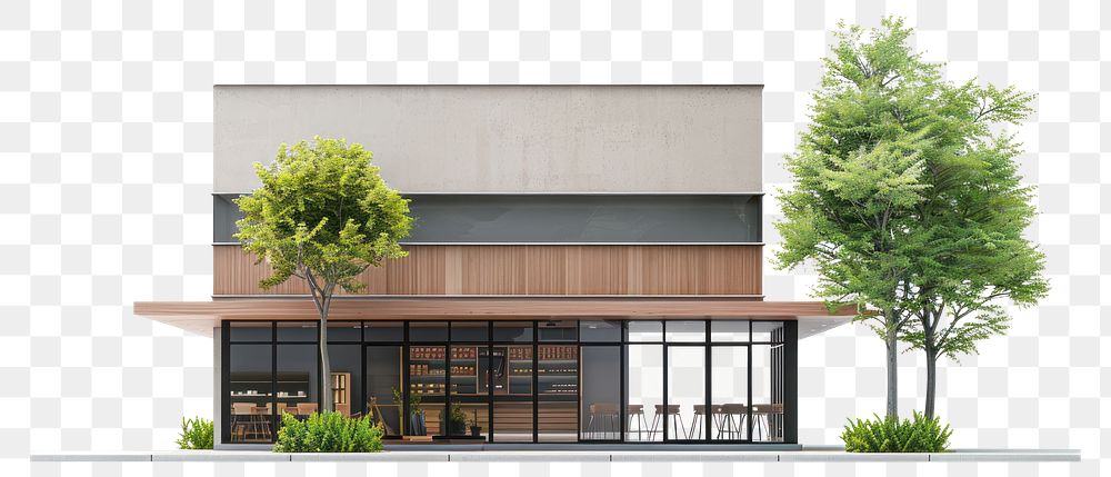 PNG Modern minimalist commercial building | Free PNG - rawpixel