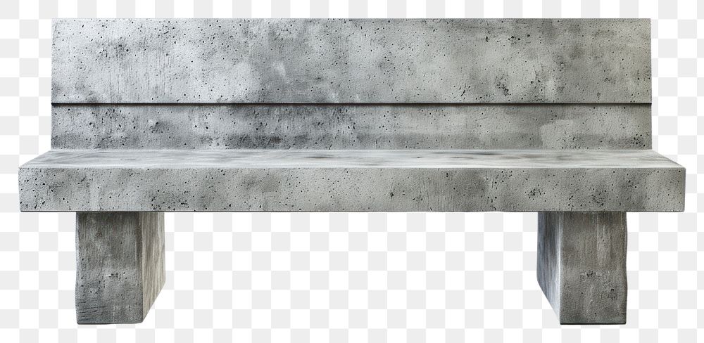 PNG Modern concrete outdoor bench | Premium PNG - rawpixel