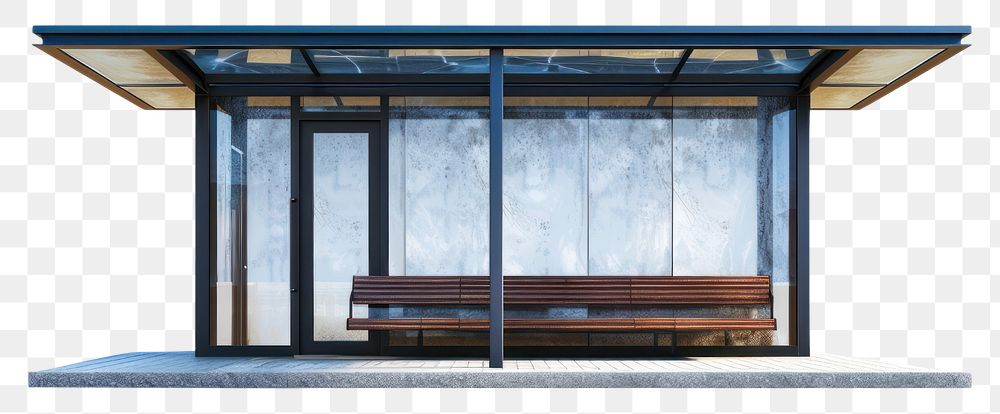 PNG Modern glass bus stop | Free PNG - rawpixel