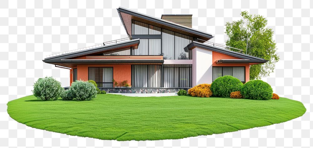 PNG Modern architectural house design | Premium PNG - rawpixel