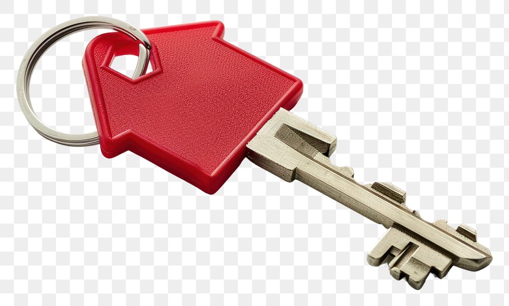 PNG House key red keychain | Free PNG - rawpixel