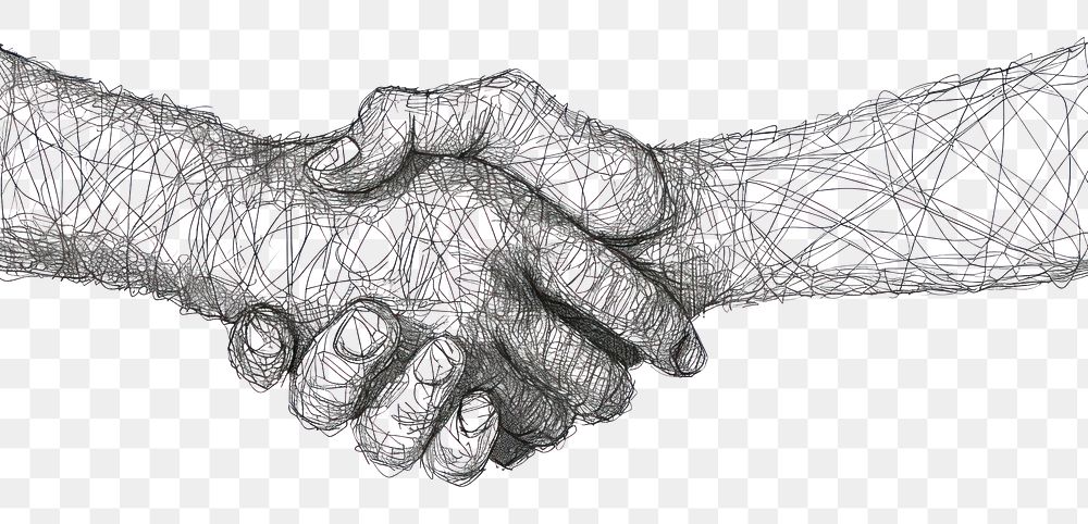 PNG Hand drawn handshake drawing | Free PNG - rawpixel