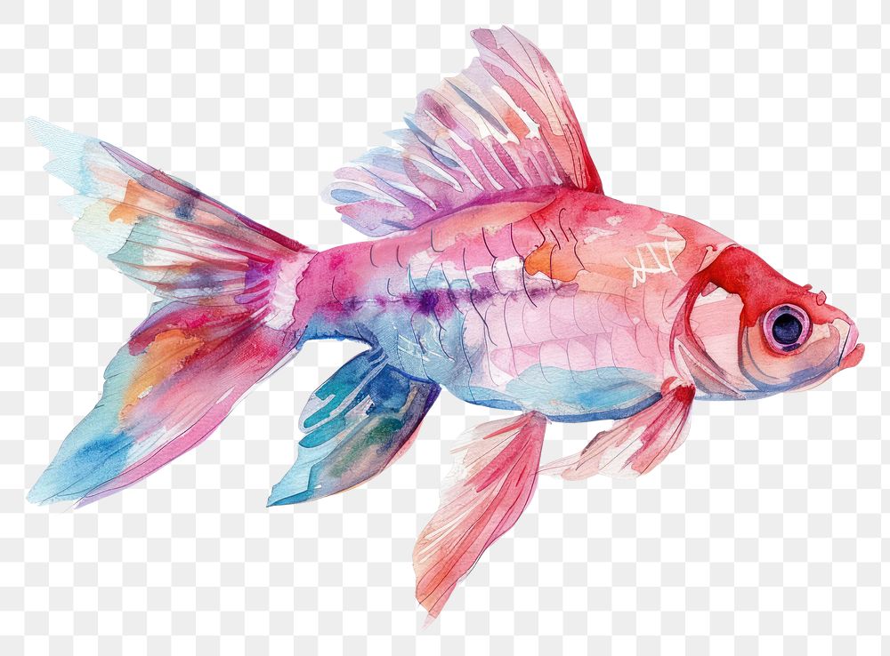 PNG Colorful watercolor fish illustration | Free PNG - rawpixel
