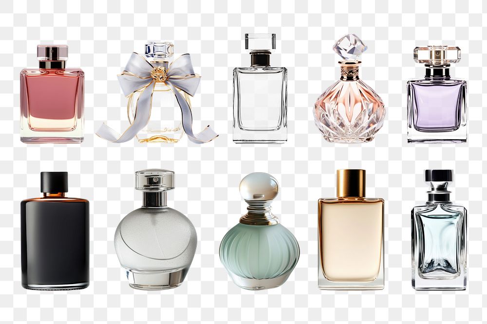 PNG perfume set, transparent background | Premium PNG - rawpixel