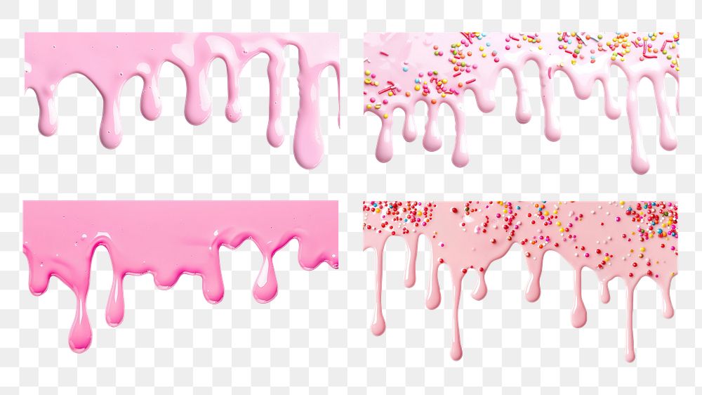 PNG melting strawberry milk border | Premium PNG - rawpixel