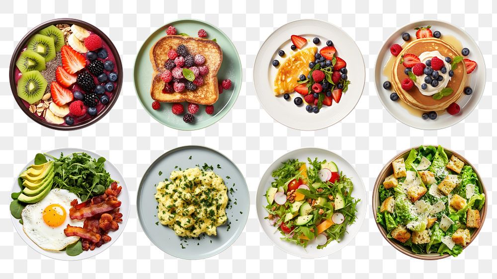 Healthy breakfast png element set, | Premium PNG - rawpixel