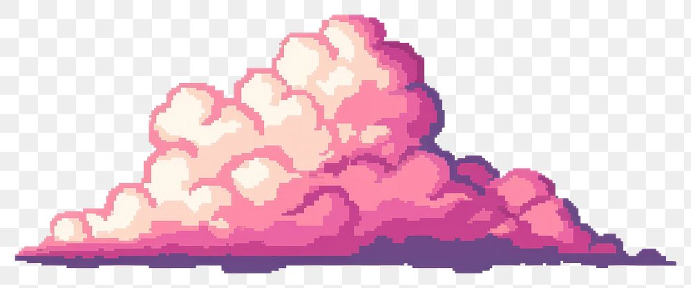 PNG Pixelated pink cloud illustration | Free PNG - rawpixel