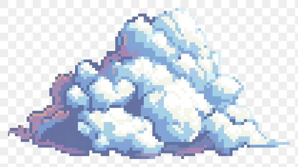 PNG Pixelated cloud art illustration | Premium PNG - rawpixel
