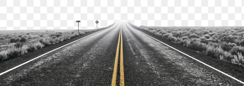 PNG Endless road desolate landscape | Premium PNG - rawpixel