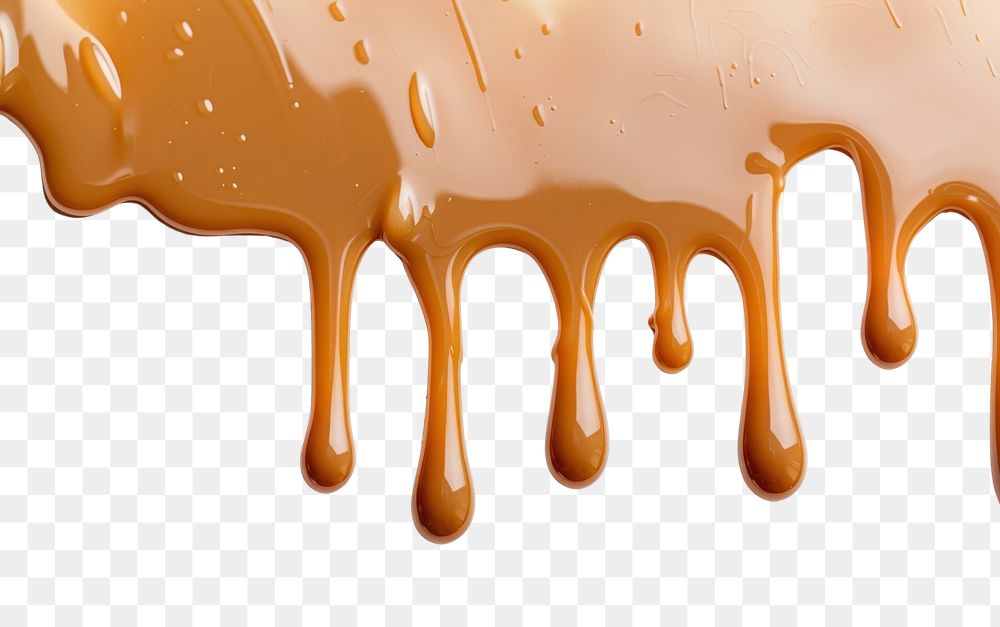 PNG Caramel dripping white surface | Free PNG - rawpixel