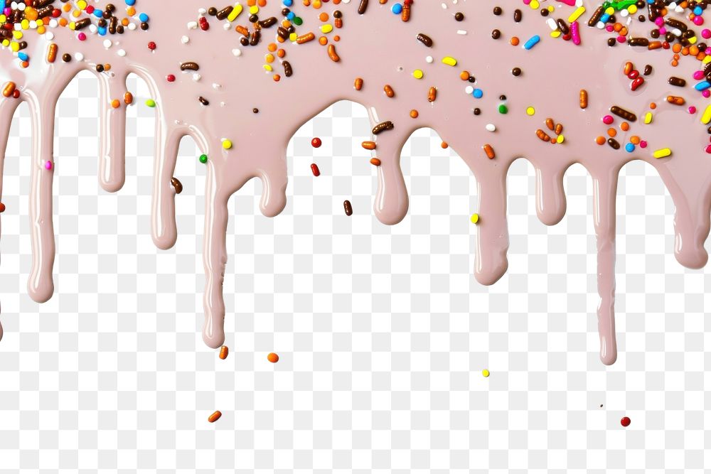 PNG Colorful sprinkles dripping icing | Premium PNG - rawpixel