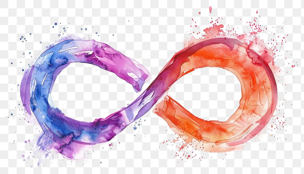 PNG Colorful infinity symbol watercolor | Free PNG - rawpixel