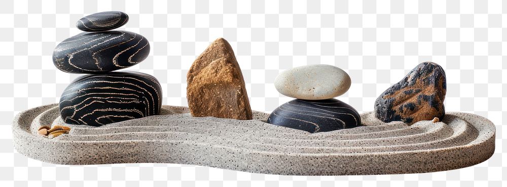 Zen garden stones tranquility decor | Free PNG - rawpixel