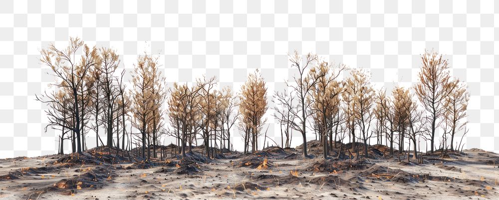 PNG Burnt forest aftermath scene | Free PNG - rawpixel