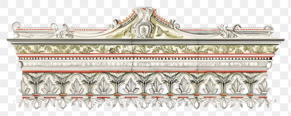 PNG Ornate classical architectural frieze | Free PNG - rawpixel