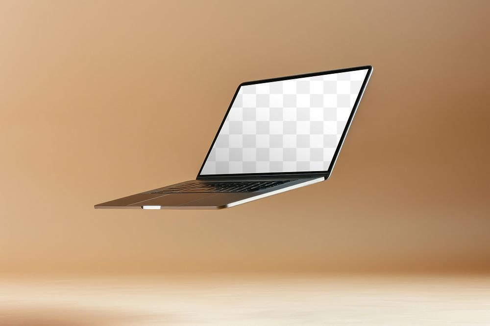 PNG Floating laptop mockup, transparent | Free PNG - rawpixel