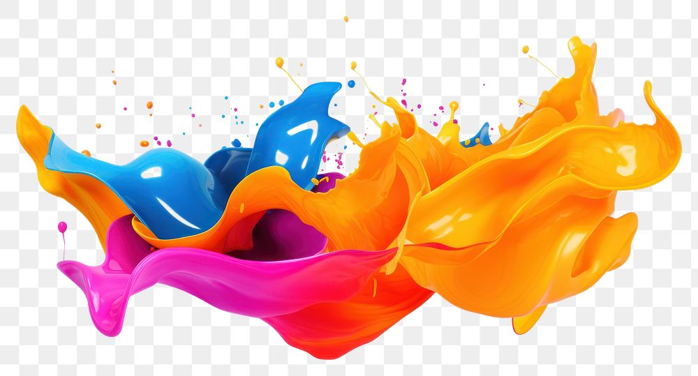 PNG Vibrant abstract paint splash | Free PNG - rawpixel