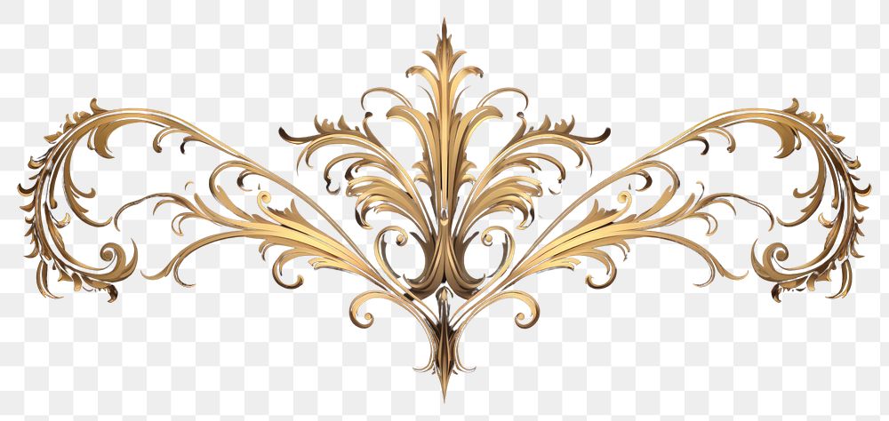 PNG Elegant gold ornamental flourish | Premium PNG - rawpixel