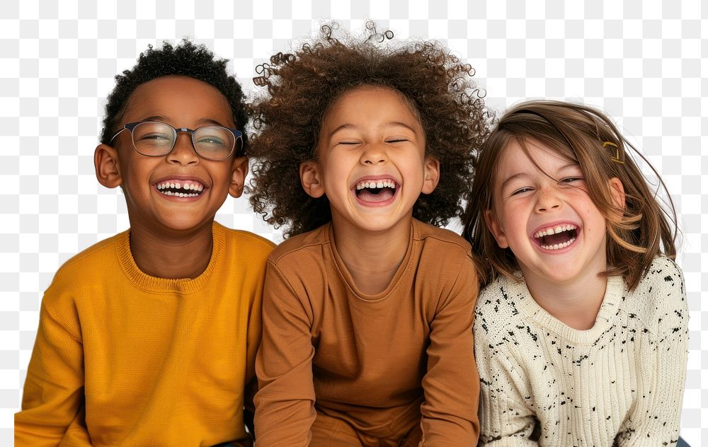 Joyful kids laughing together | Free PNG - rawpixel